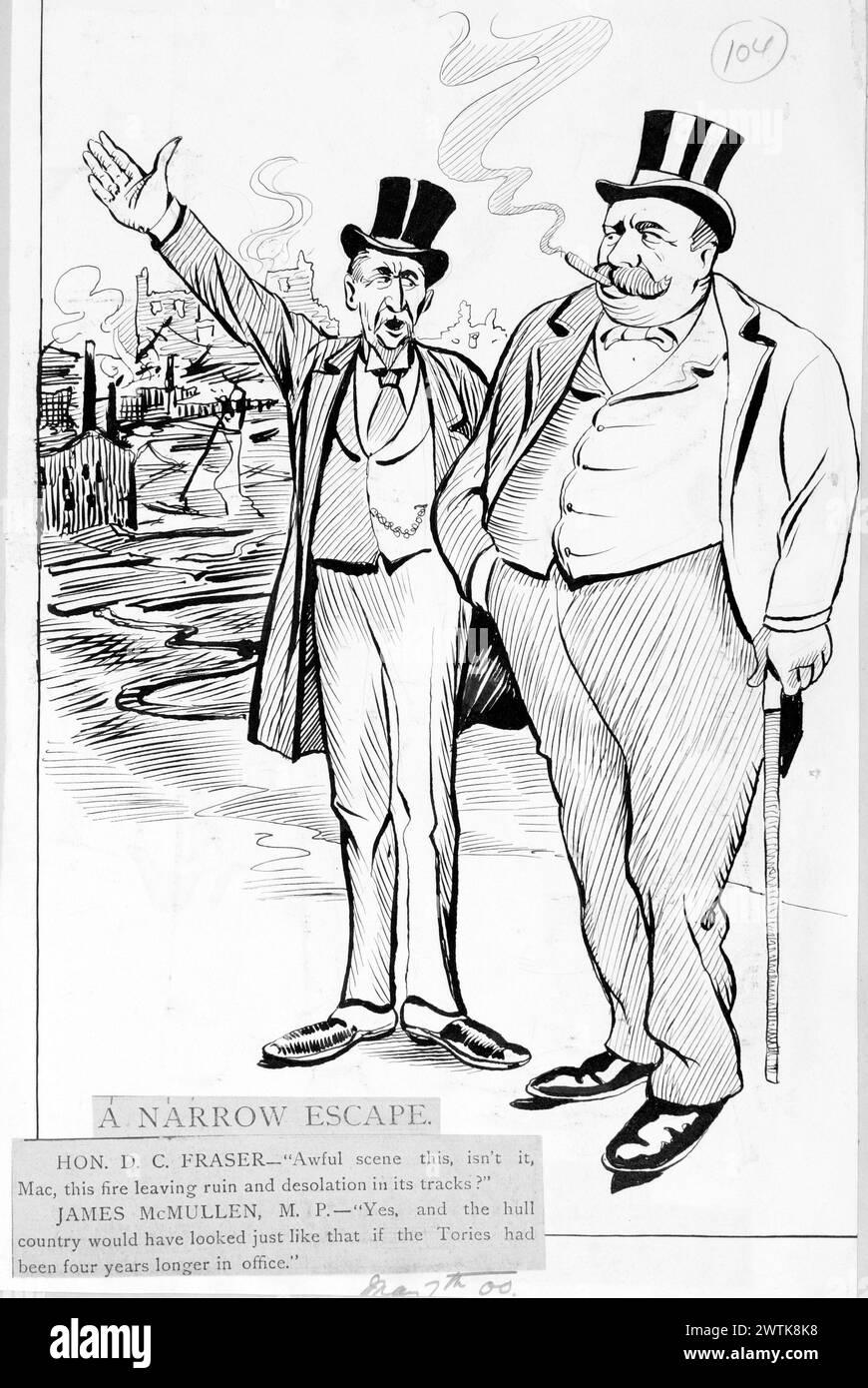 Cartoon - A Narrow Escape Rostap (1866-1949 Stock Photo - Alamy