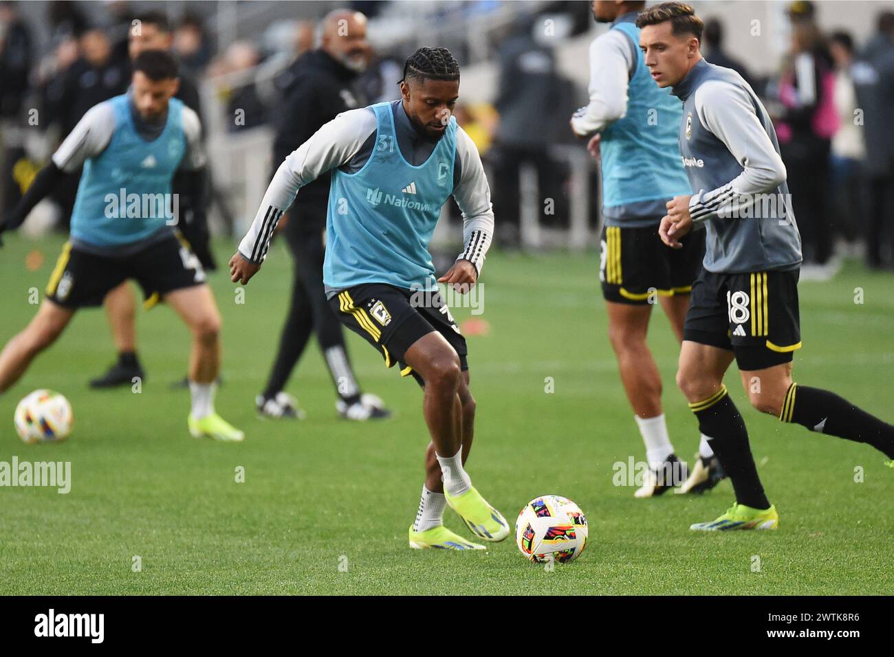 Columbus, USA. 16th Mar, 2024. March 16, 2024: Columbus Crew defender ...