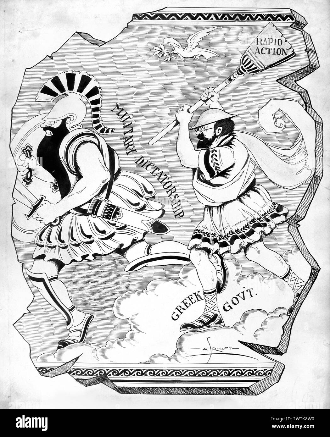 Cartoon - "And Hellas Was Disturbed" Arthur George Racey (1870-1941 ...