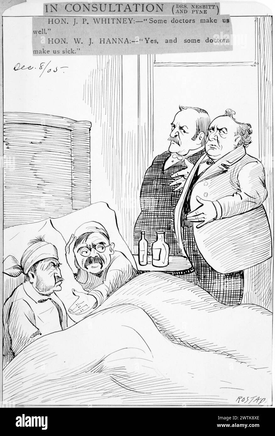 Cartoon - In Consultation. Drs.Nesbitt and Pyne Rostap (1866-1949 Stock ...