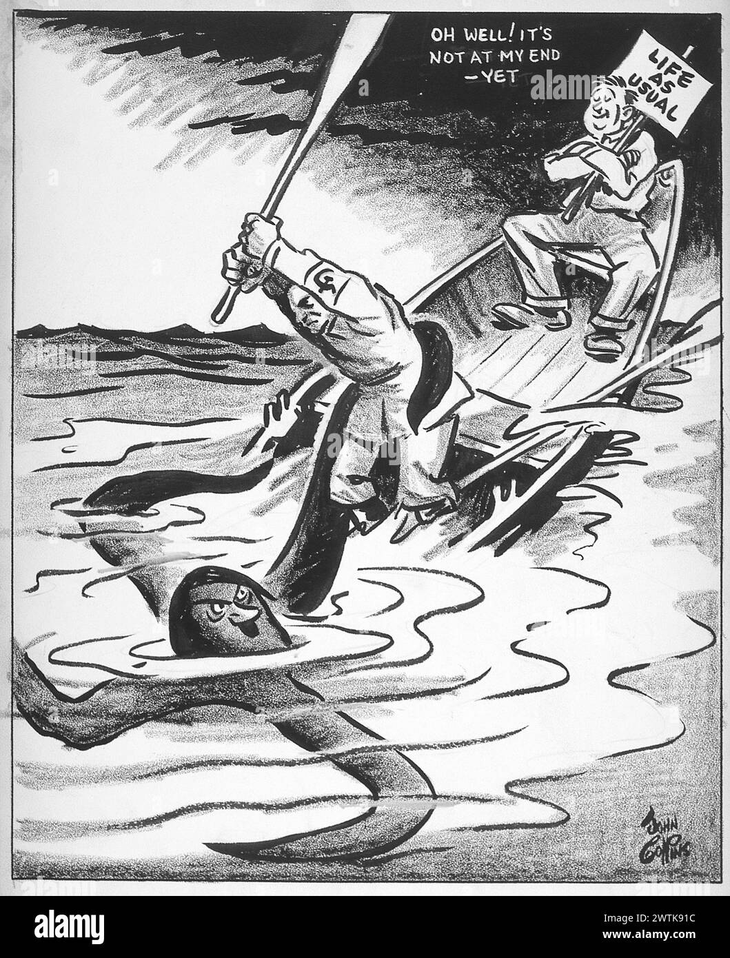 Cartoon - We're All in the Same Boat. John Collins (1917-2007 Stock ...