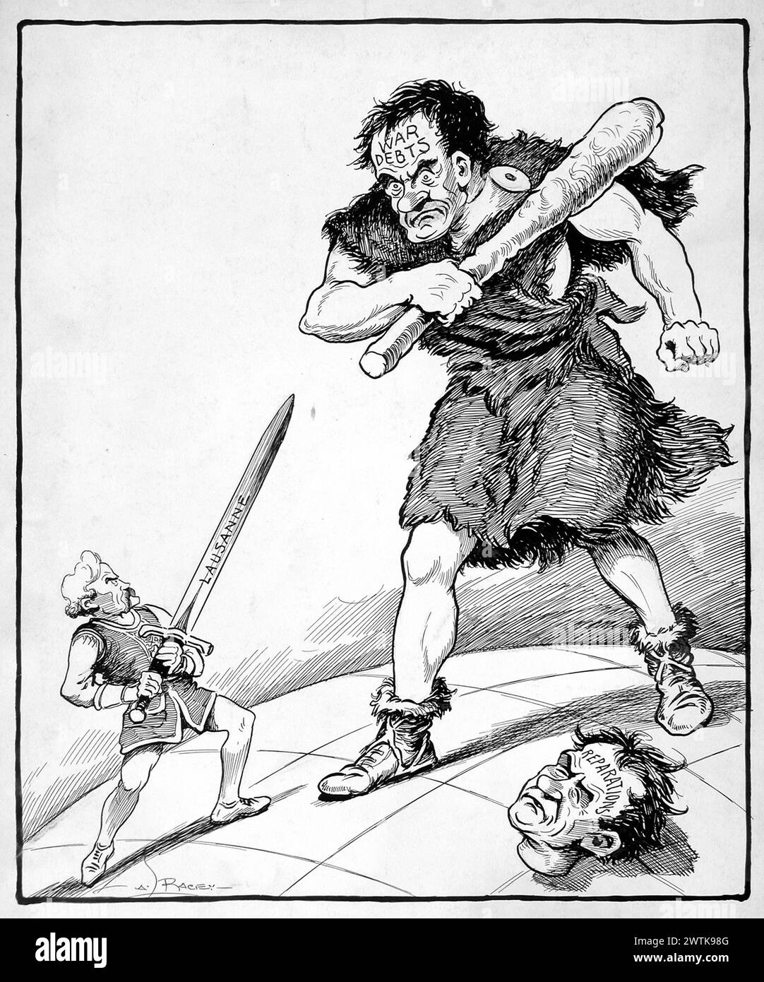 Cartoon - Mac the Giant Killer Arthur George Racey (1870-1941 Stock ...
