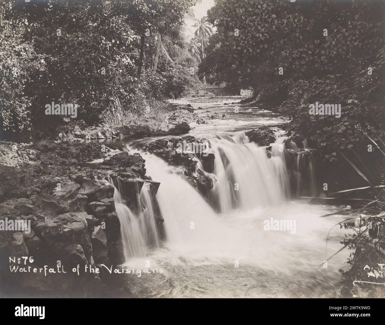 Waterfall of the Vaisigano. From the album: Photographs of Apia, Samoa ...