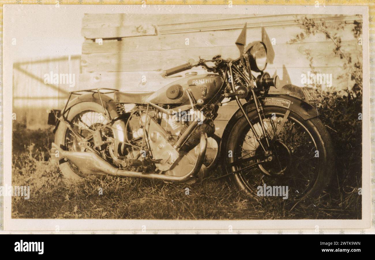 Motorcycle. From the album: James Cane photograph album gelatin silver ...