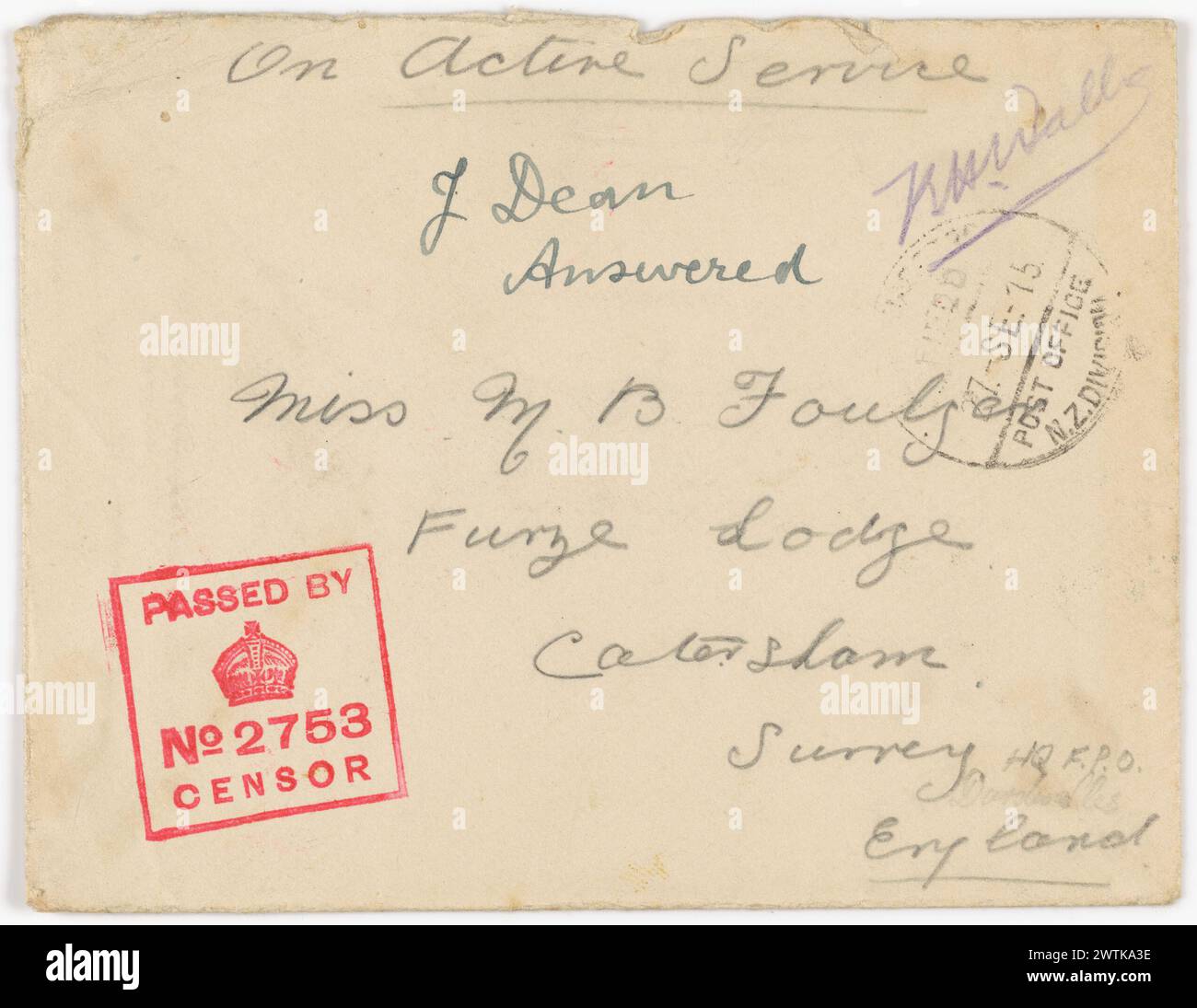 Philatelic 'cover' [envelope], WWI Visual and Verbal Communication ...