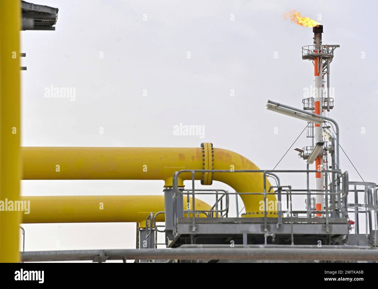 View of the Hassi Ba Hamou gaz complex in Timimoun, south western ...