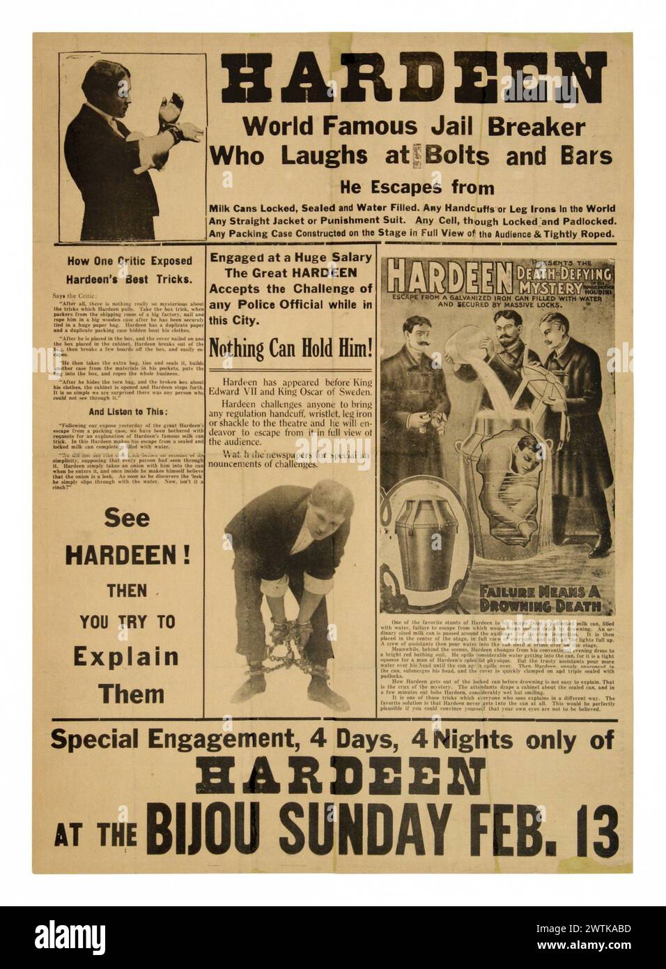 Hardeen poster hi-res stock photography and images - Alamy