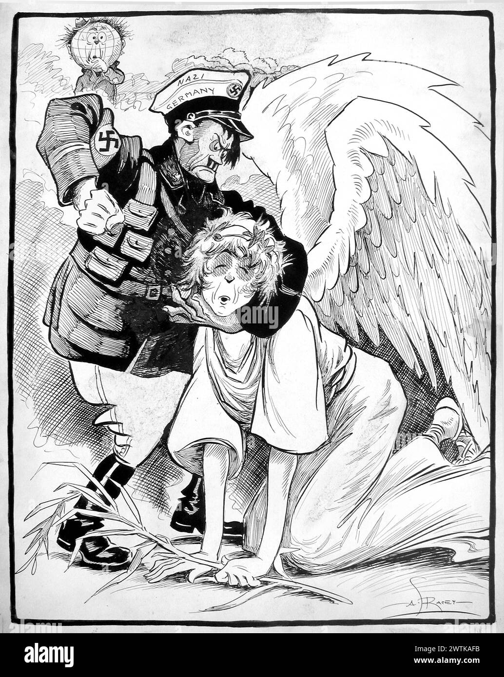 Cartoon - The Hun Cowardly Bully at Work Arthur George Racey (1870-1941 ...