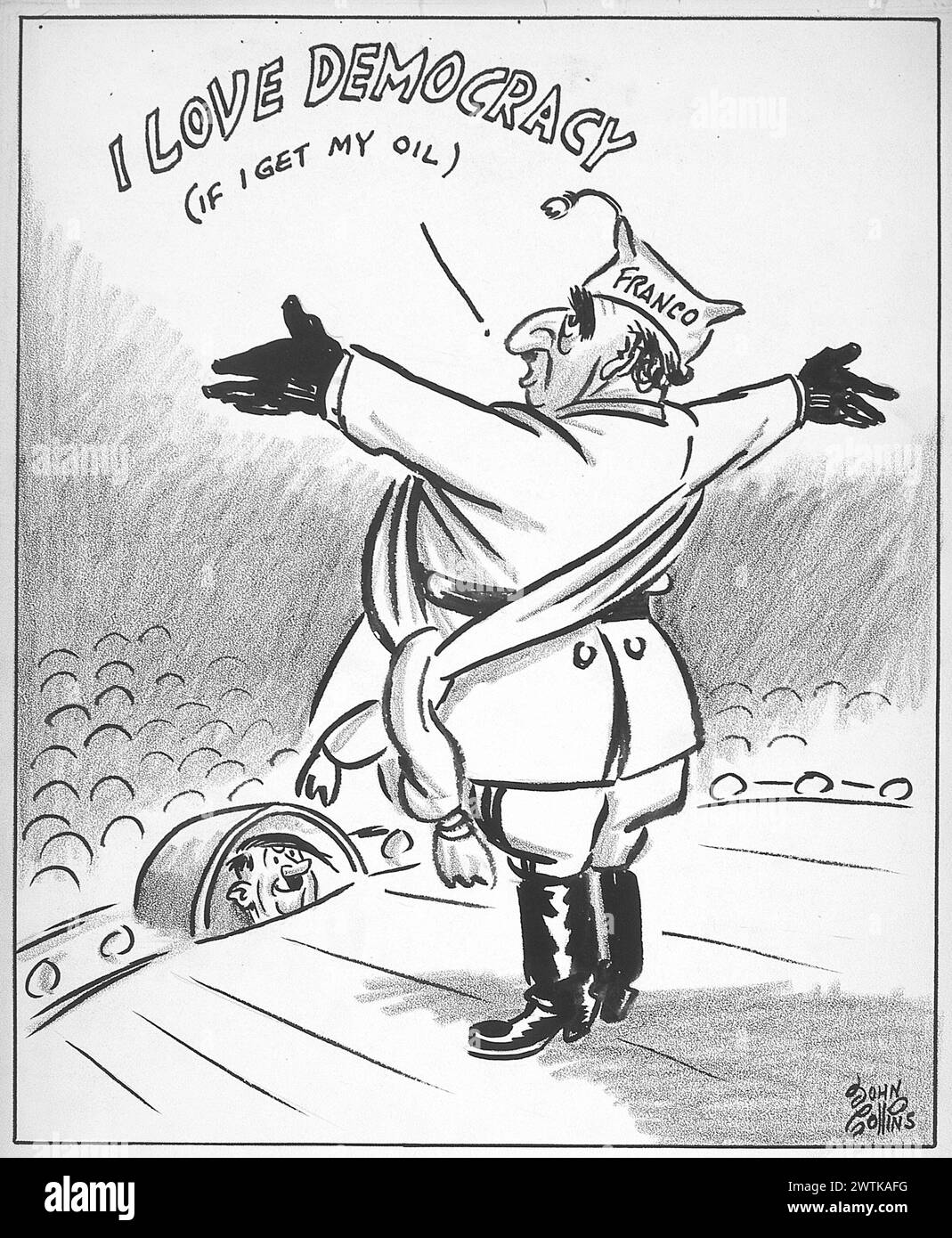 Cartoon - The Prompter. John Collins (1917-2007 Stock Photo - Alamy