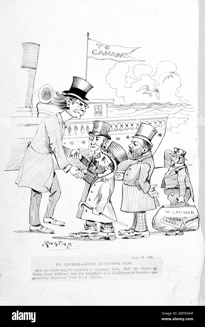 Cartoon - Big Laurier - Little Everybody Else Rostap (1866-1949 Stock ...