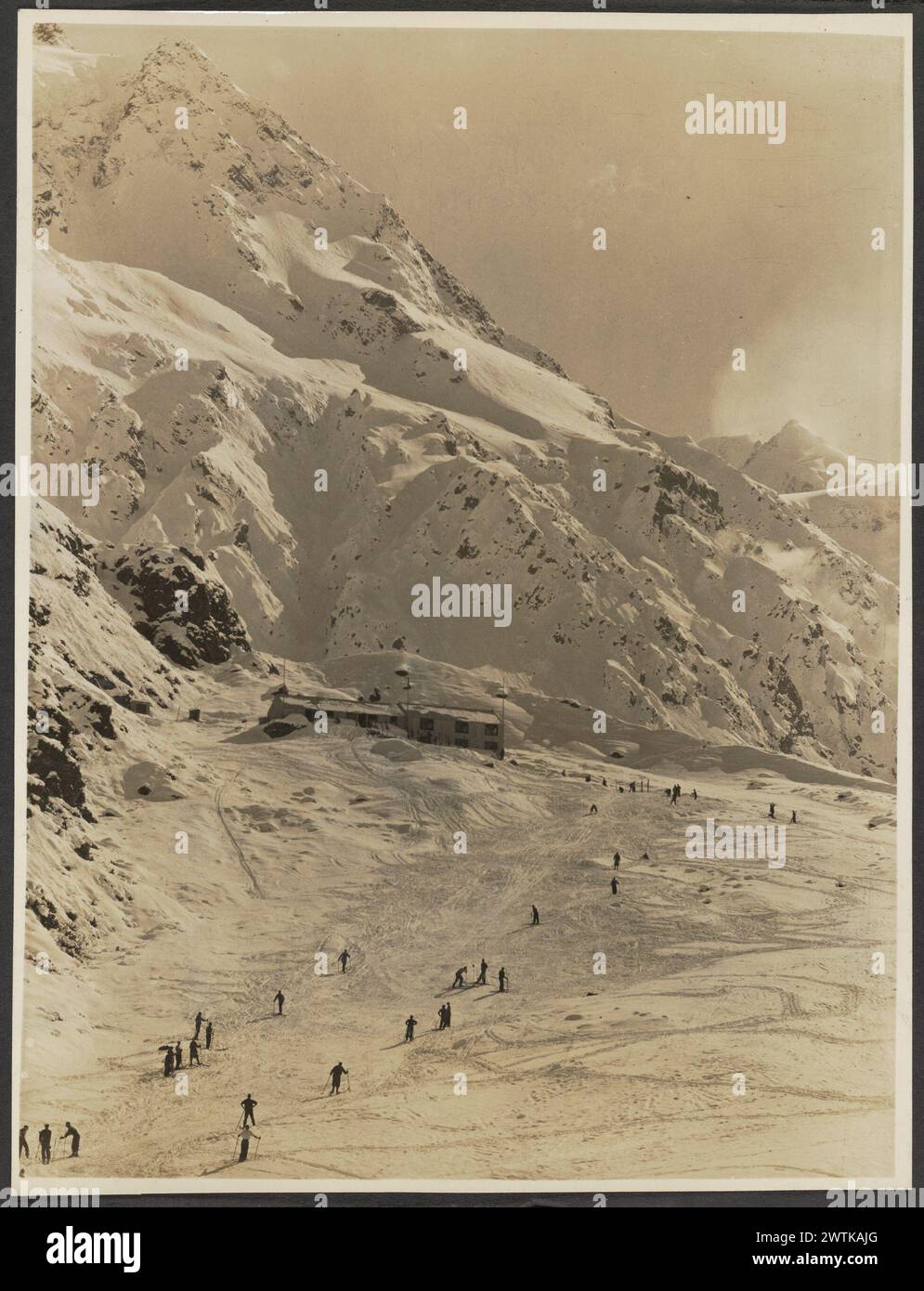 Tasman Chalet, Mount Cook. From the album: Summers album gelatin silver ...