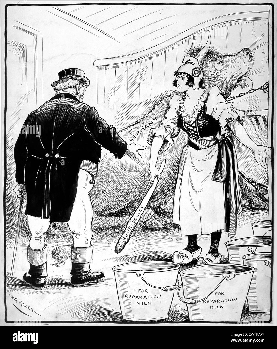 Reparations cartoon hi-res stock photography and images - Alamy