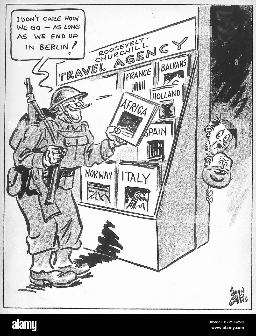 Cartoon - Going Places. John Collins (1917-2007 Stock Photo - Alamy