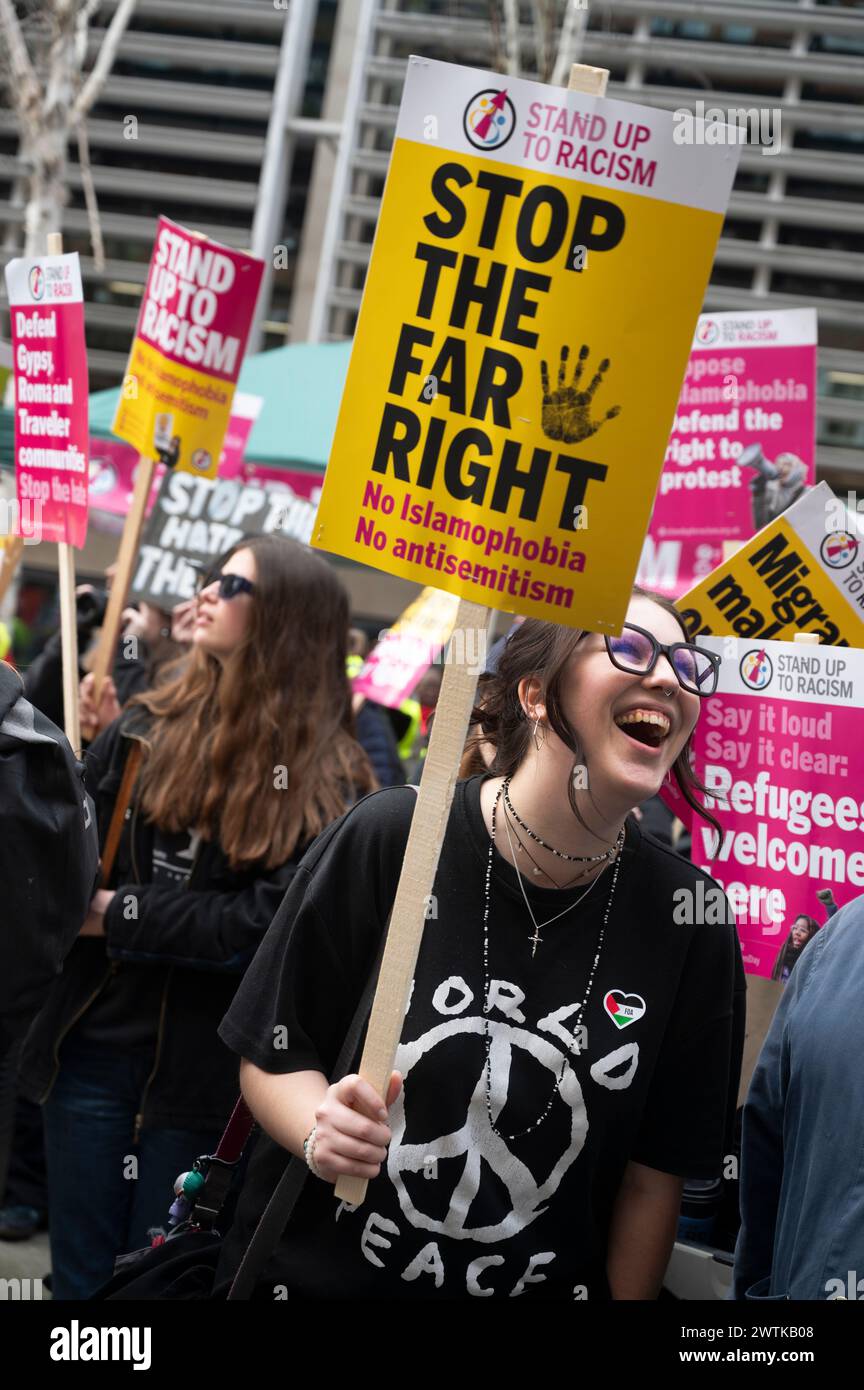 UN Day of Action against racism. Rally outside the Home Office ...