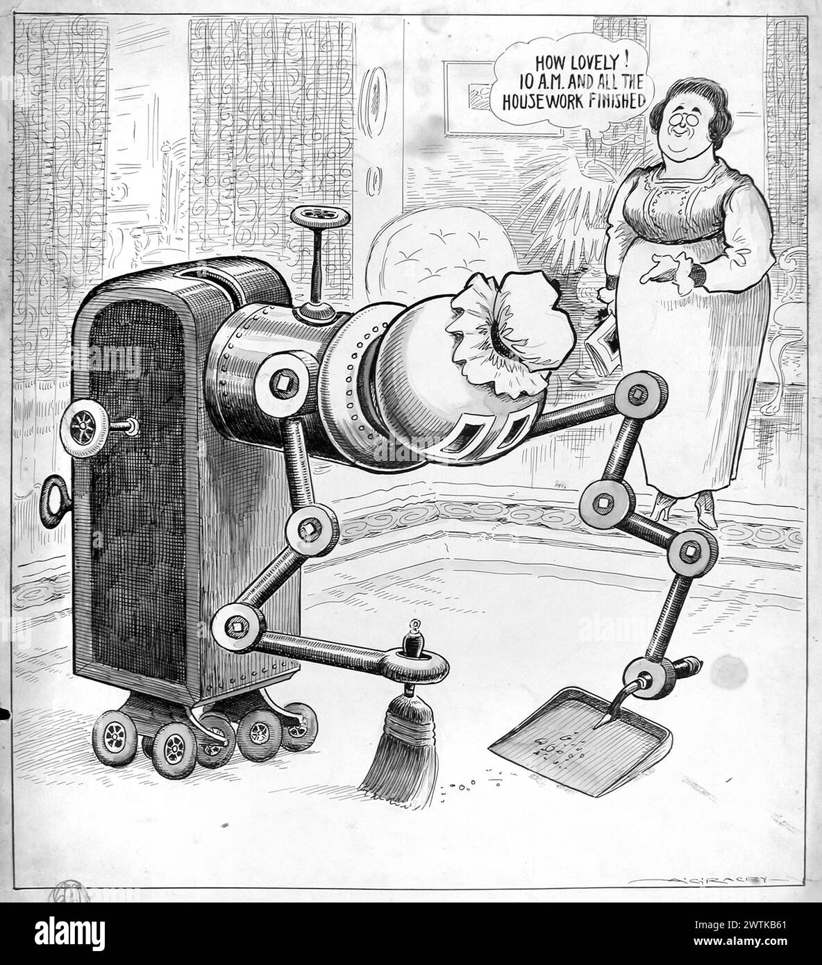 Cartoon - Anti-H. C. L. Inventions Arthur George Racey (1870-1941 Stock ...