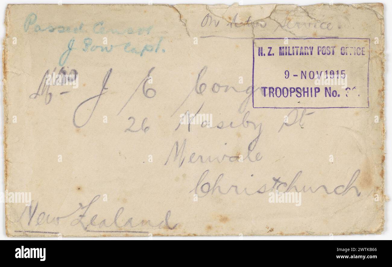 Philatelic 'cover' [envelope], WWI Visual and Verbal Communication ...