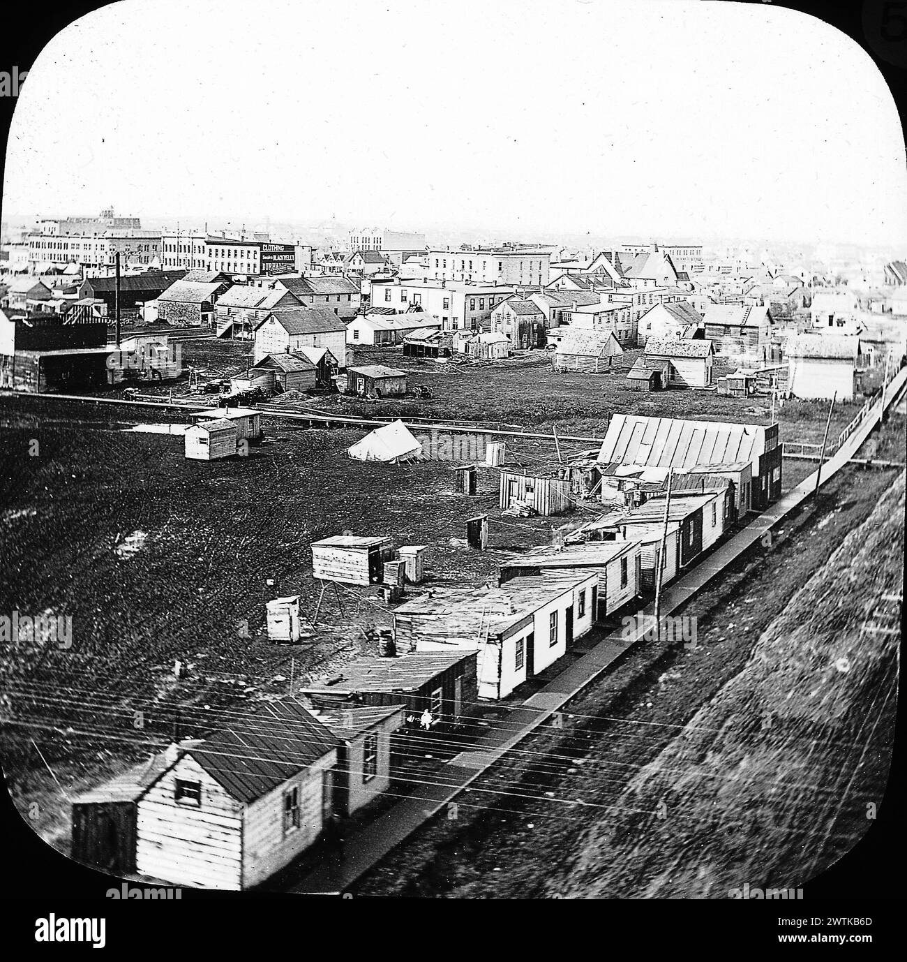 Transparency - View from tower, Winnipeg, MB, about 1900 Stock Photo ...