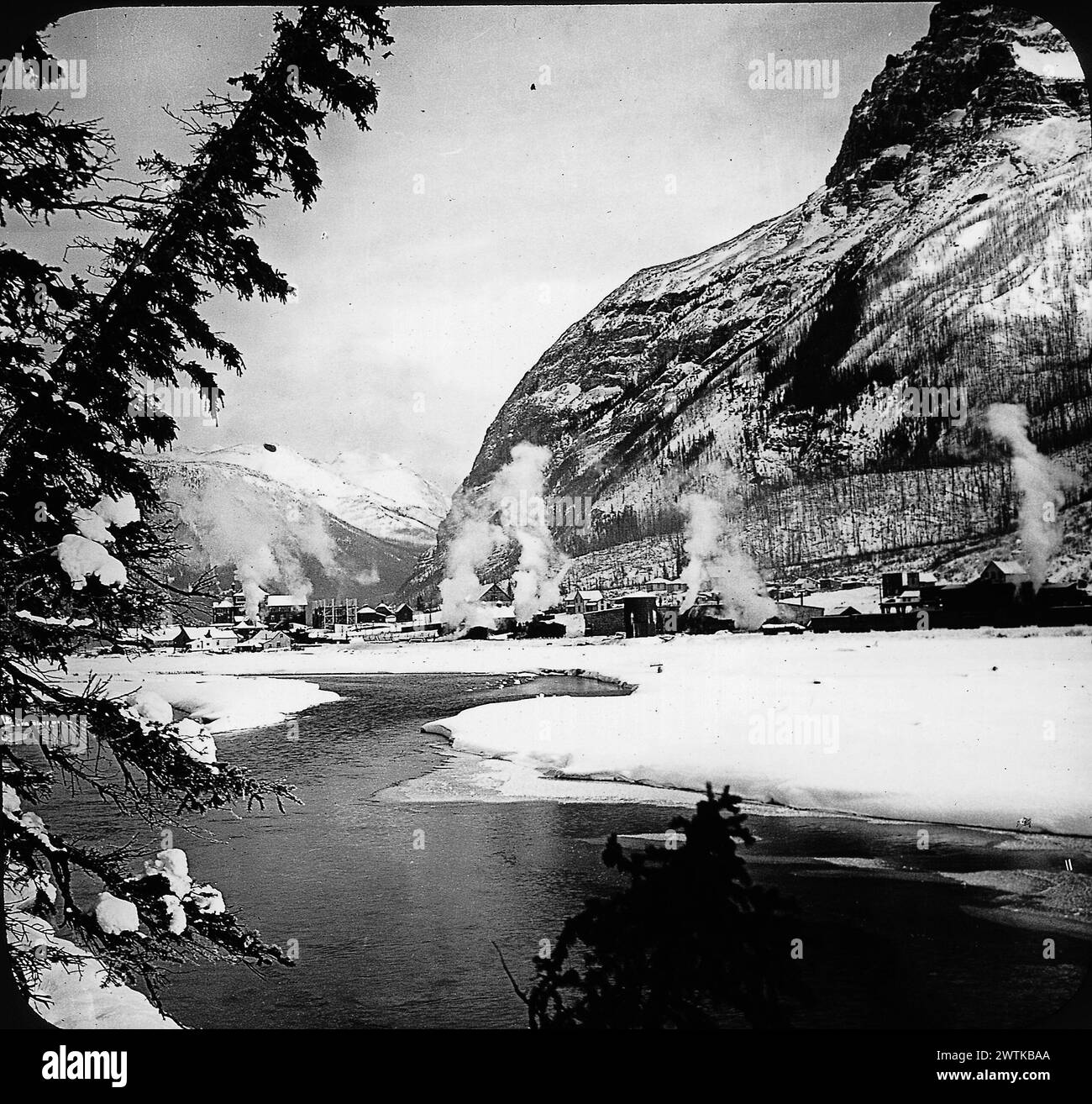 Transparency - Mount Stephen and Field, BC, 1903 Stock Photo - Alamy