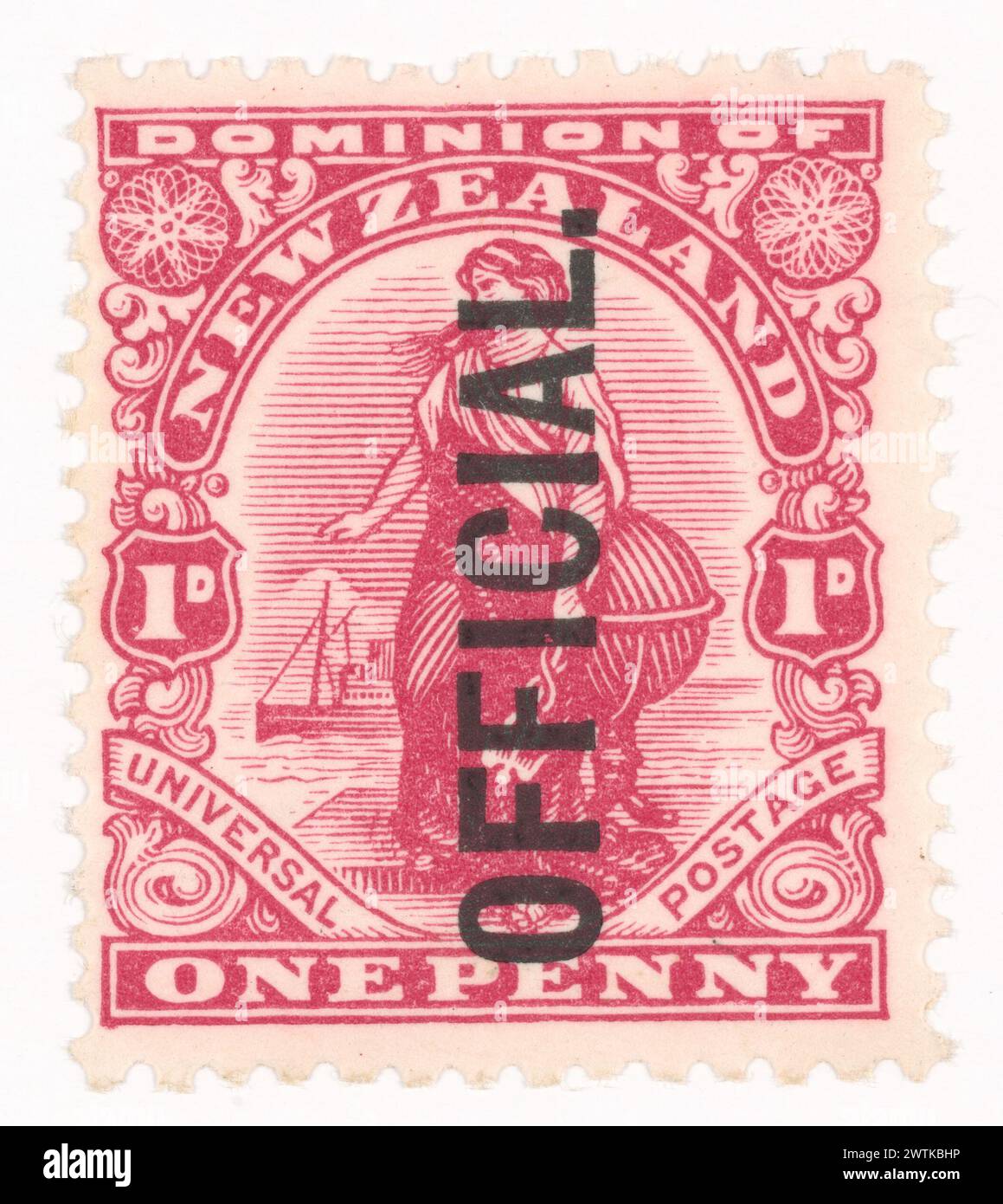 Issued one penny 'Penny Dominion' Official stamp postage stamps Stock ...