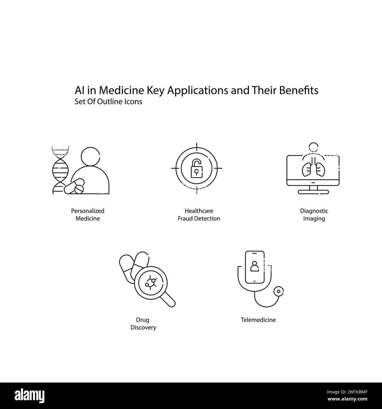 Ai in healthcare vector vectors hi-res stock photography and images - Alamy