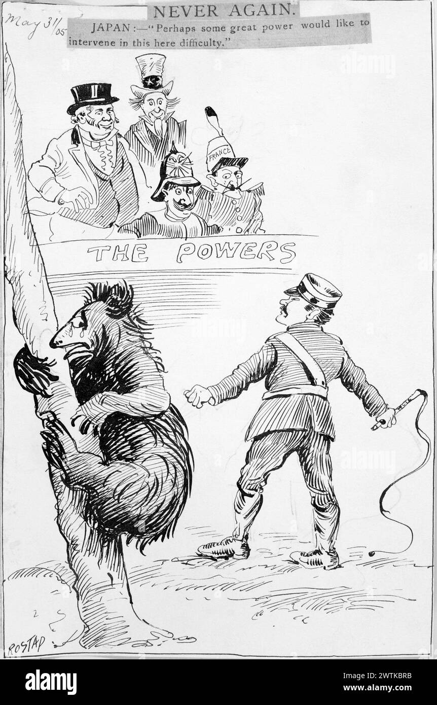 Cartoon - Never Again Rostap (1866-1949 Stock Photo - Alamy