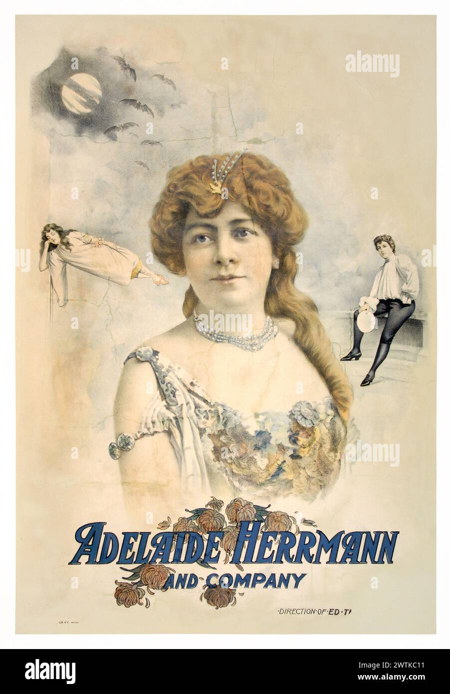 Magic poster - Adelaide Herrmann and Company Stock Photo - Alamy