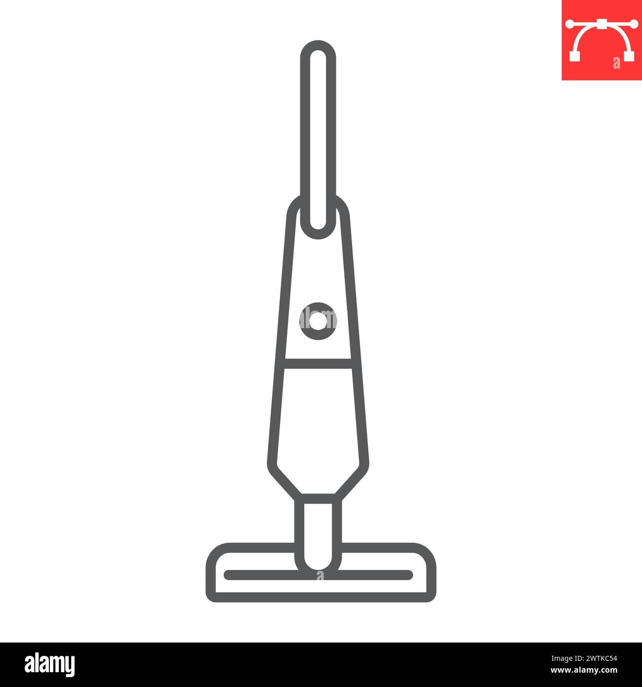 Cordless vacuum cleaner line icon, home appliances and household ...