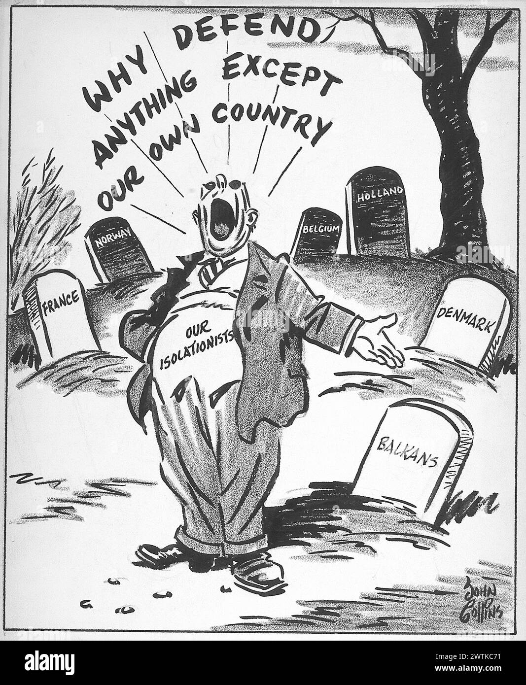 Cartoon - Famous Last Words. John Collins (1917-2007 Stock Photo - Alamy