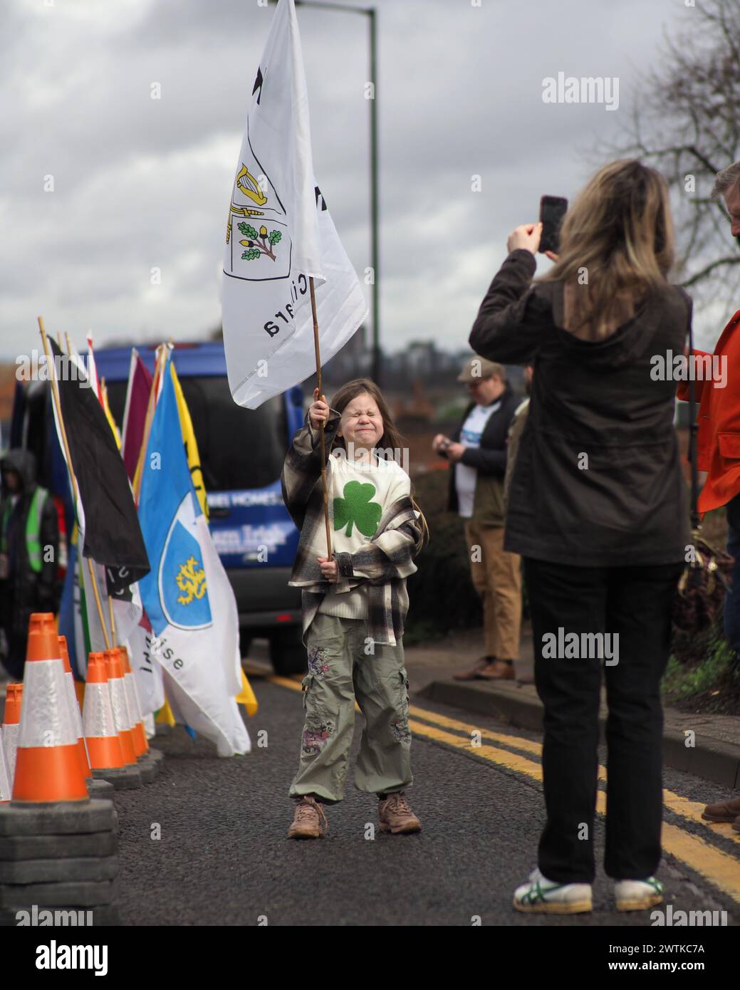 Birmingham, UK. 17th March, 2024. St Patrick's Day Parade 2024 makes a ...