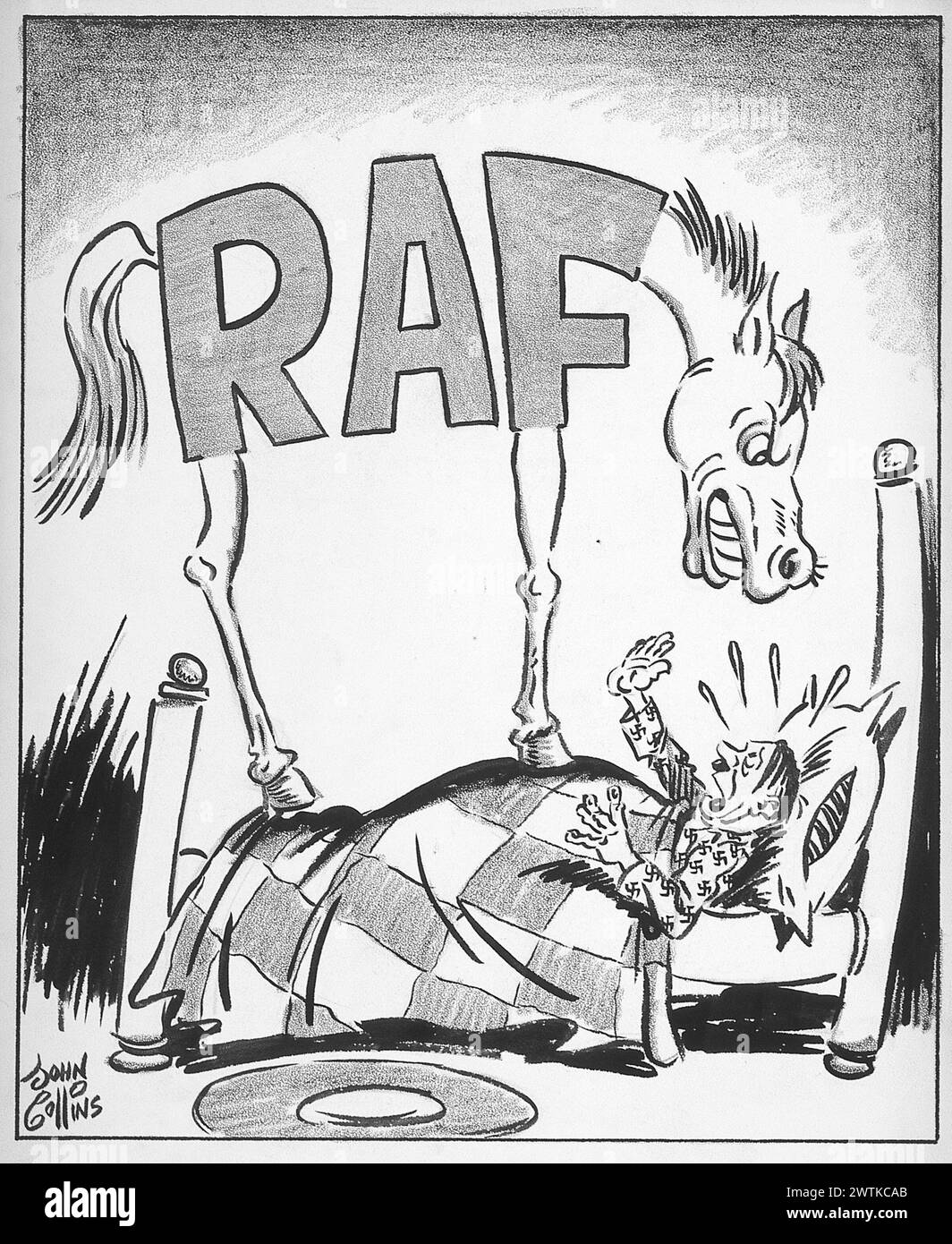 Cartoon - Nazi Nightmare. John Collins (1917-2007 Stock Photo - Alamy