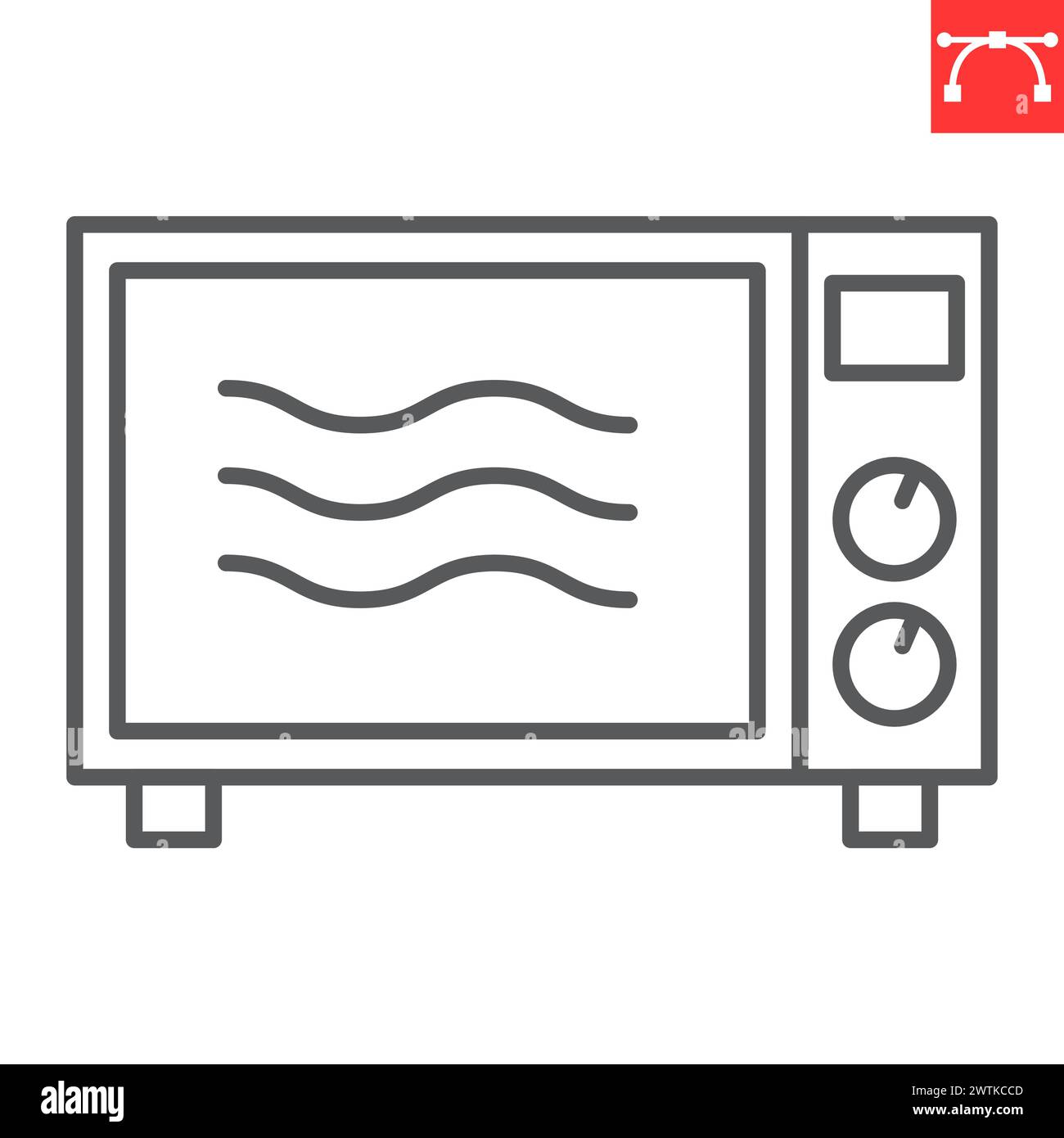 Microwave line icon, home appliances and kitchen equipment , microwave ...
