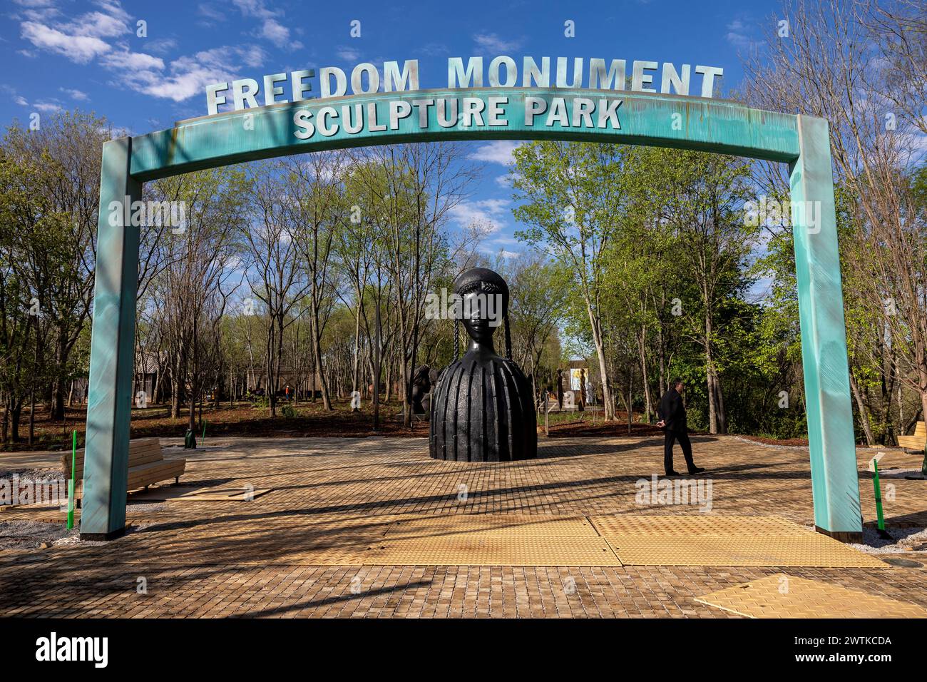A view of the entry during a media tour of Equal Justice Initiative's ...