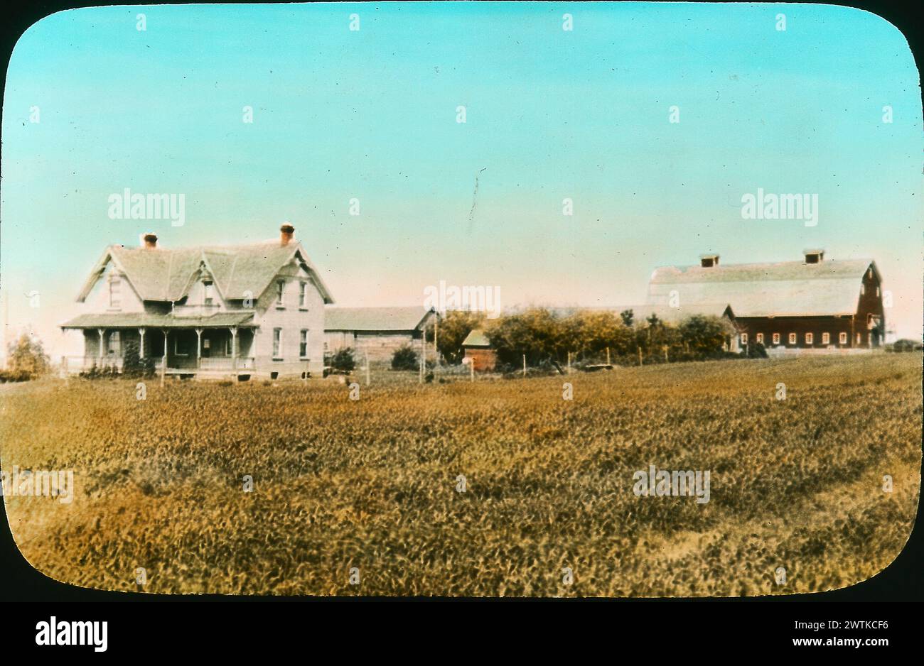 Transparency - Typical Prairie home, SK, about 1920 Stock Photo - Alamy