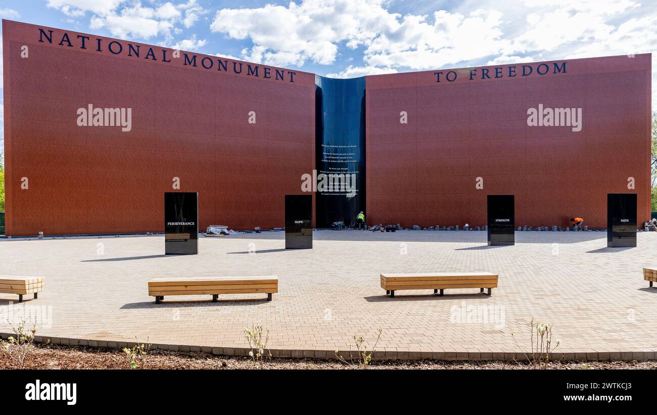 The National Monument to Freedom, seen during a media tour of Equal ...