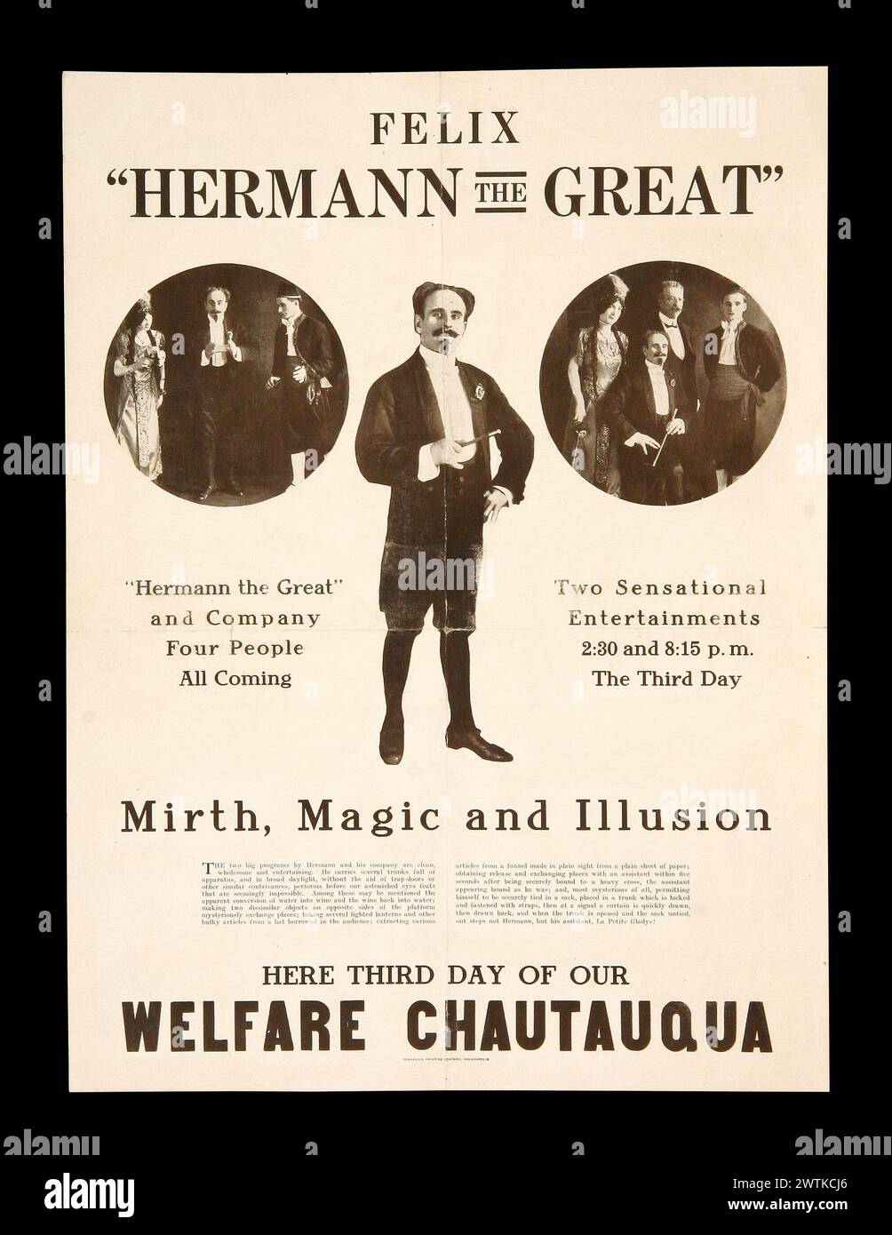 Magic poster - Felix "Herrmann The Great Stock Photo - Alamy