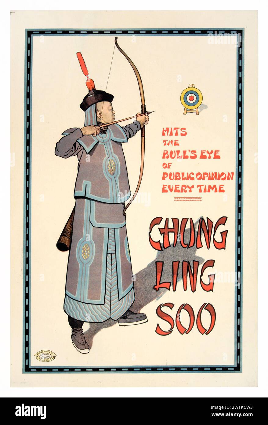 Magic poster - Chung Ling Soo Hits The Bull's Eye of Public Opinion ...