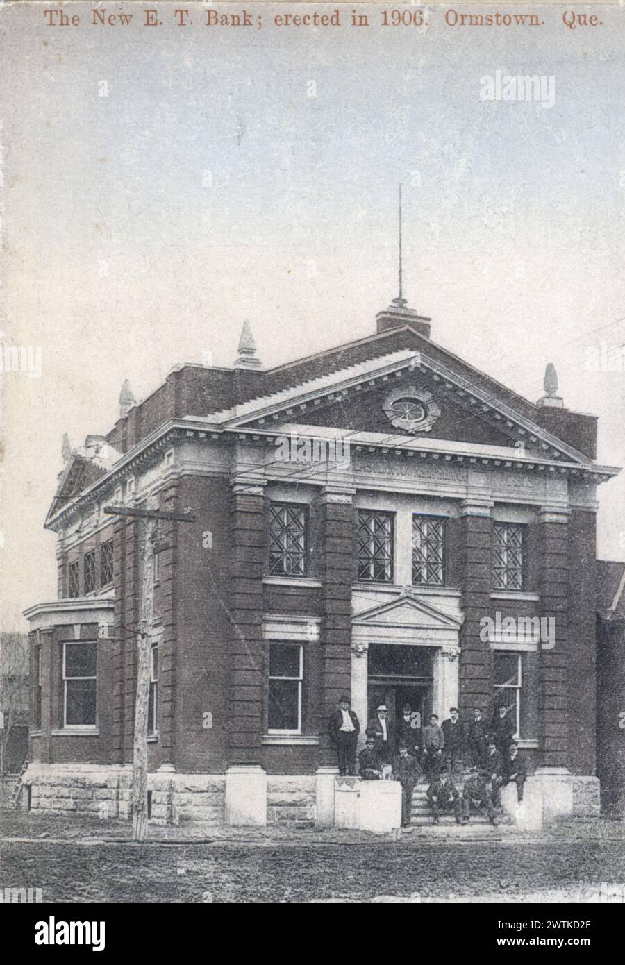 Collotype - The New Eastern Townships Bank, erected in 1906, Ormstown ...