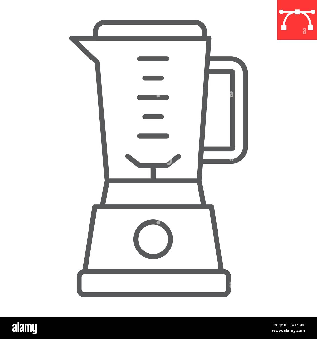 Kitchen blender line icon, home appliances and kitchen equipment ...