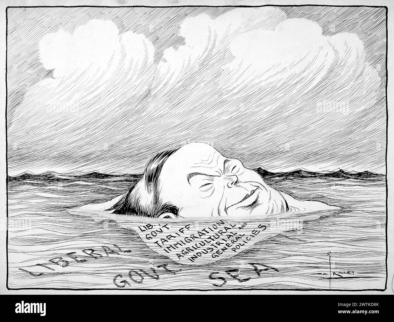 Cartoon - Spineless Jelly Fish Arthur George Racey (1870-1941 Stock ...