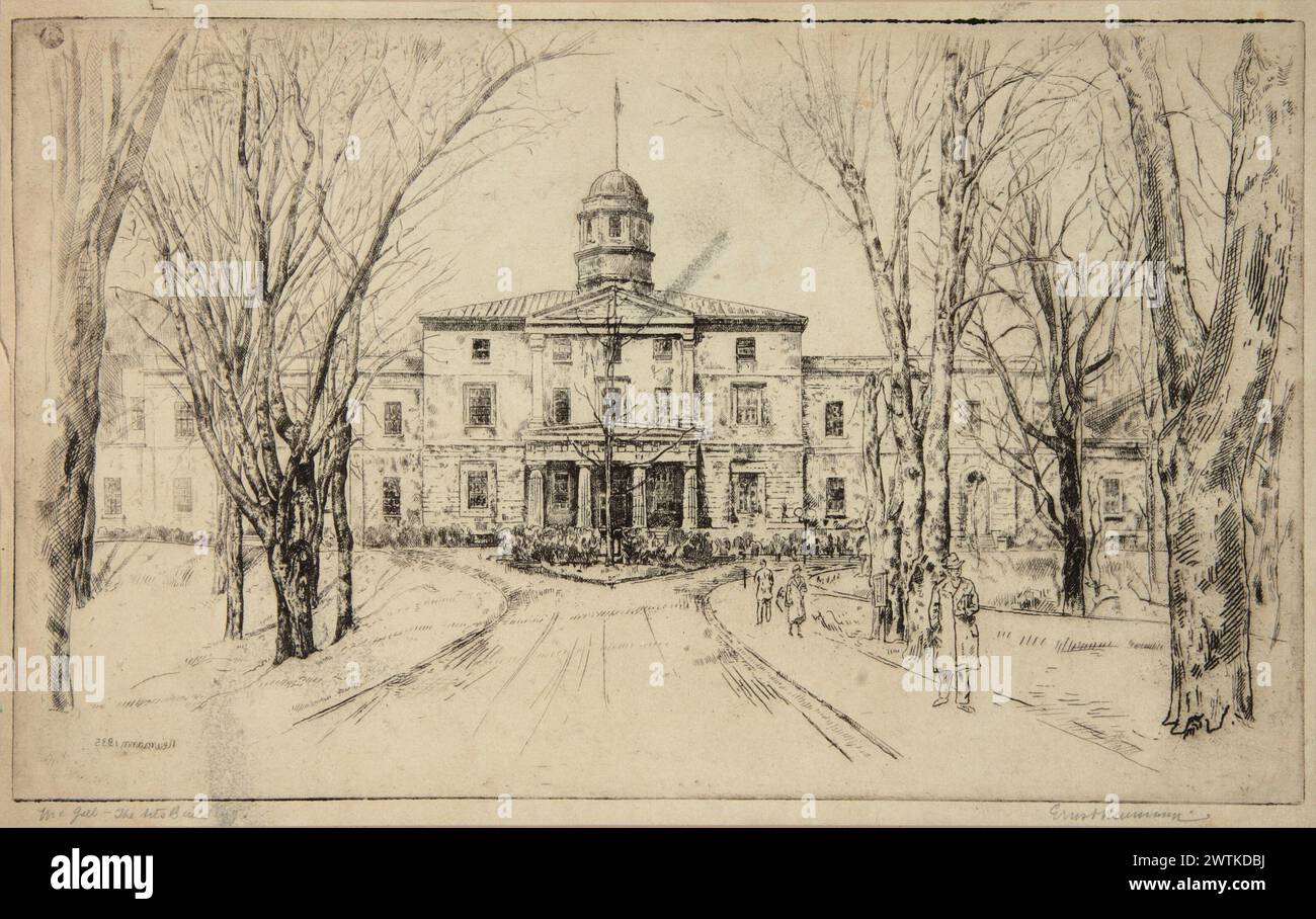 Etching - McGill Arts Building, Montreal, QC, 1935 Ernst Neumann (1907 ...