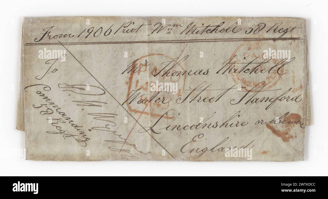 Entire pre-stamp letter Visual and Verbal Communication, letters Stock ...