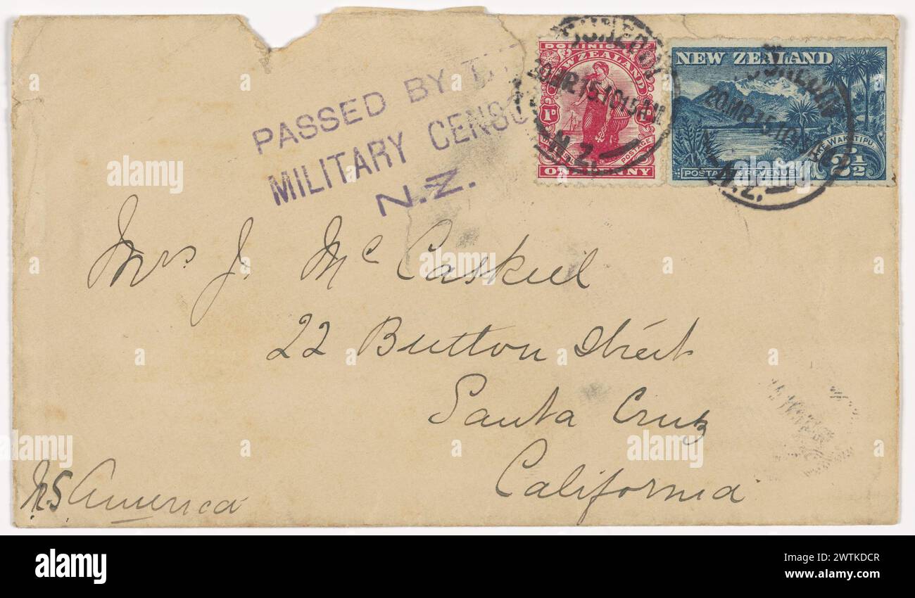 Philatelic 'cover' [envelope], WWI envelopes Stock Photo - Alamy