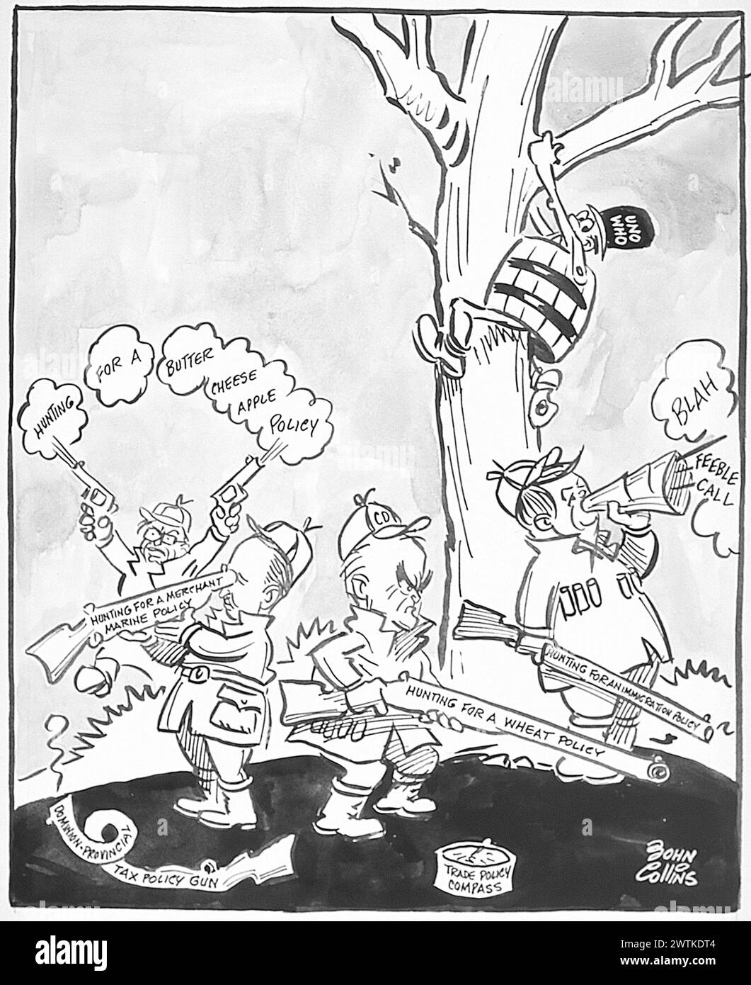 Cartoon - The Hunters. John Collins (1917-2007 Stock Photo - Alamy