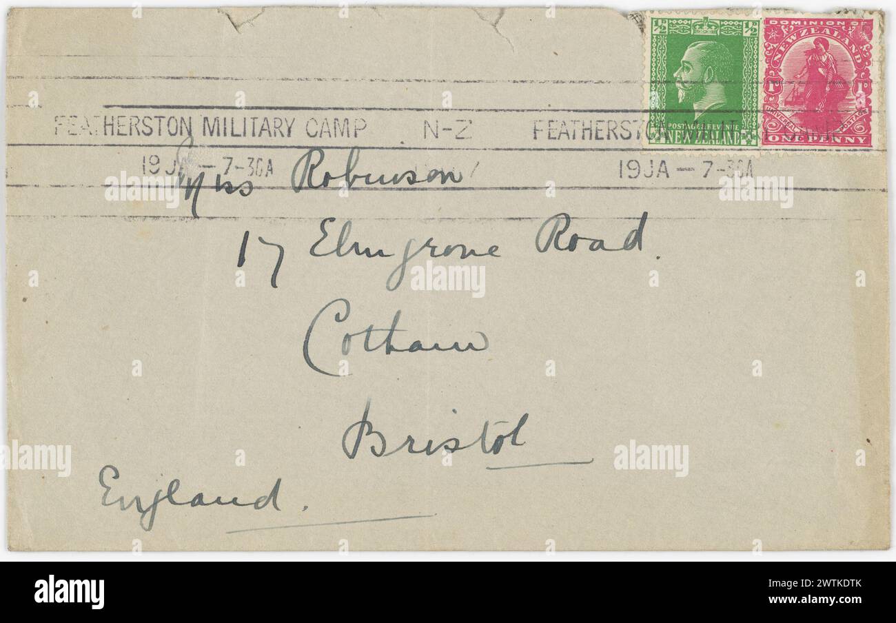 Philatelic 'cover' [envelope], WWI Visual and Verbal Communication ...