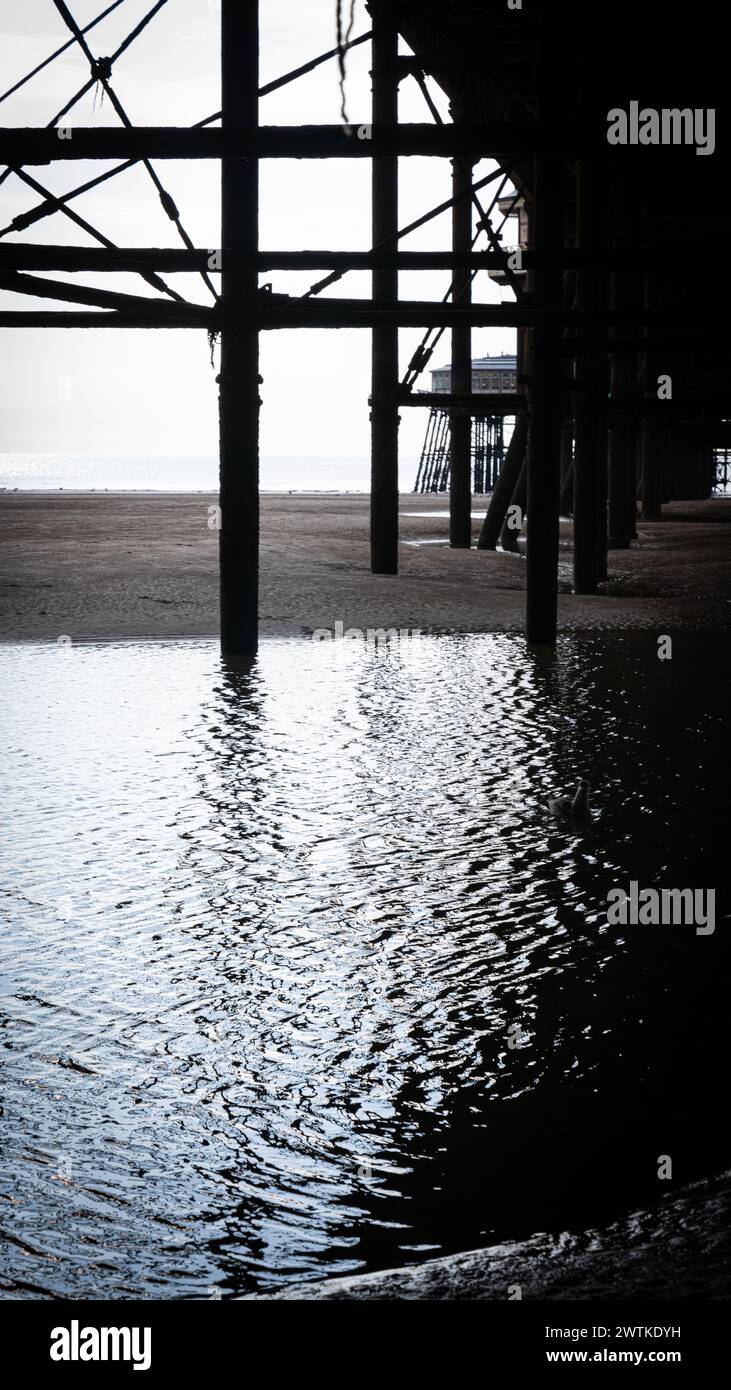 Pool of Water underneath a Pier Stock Photo - Alamy