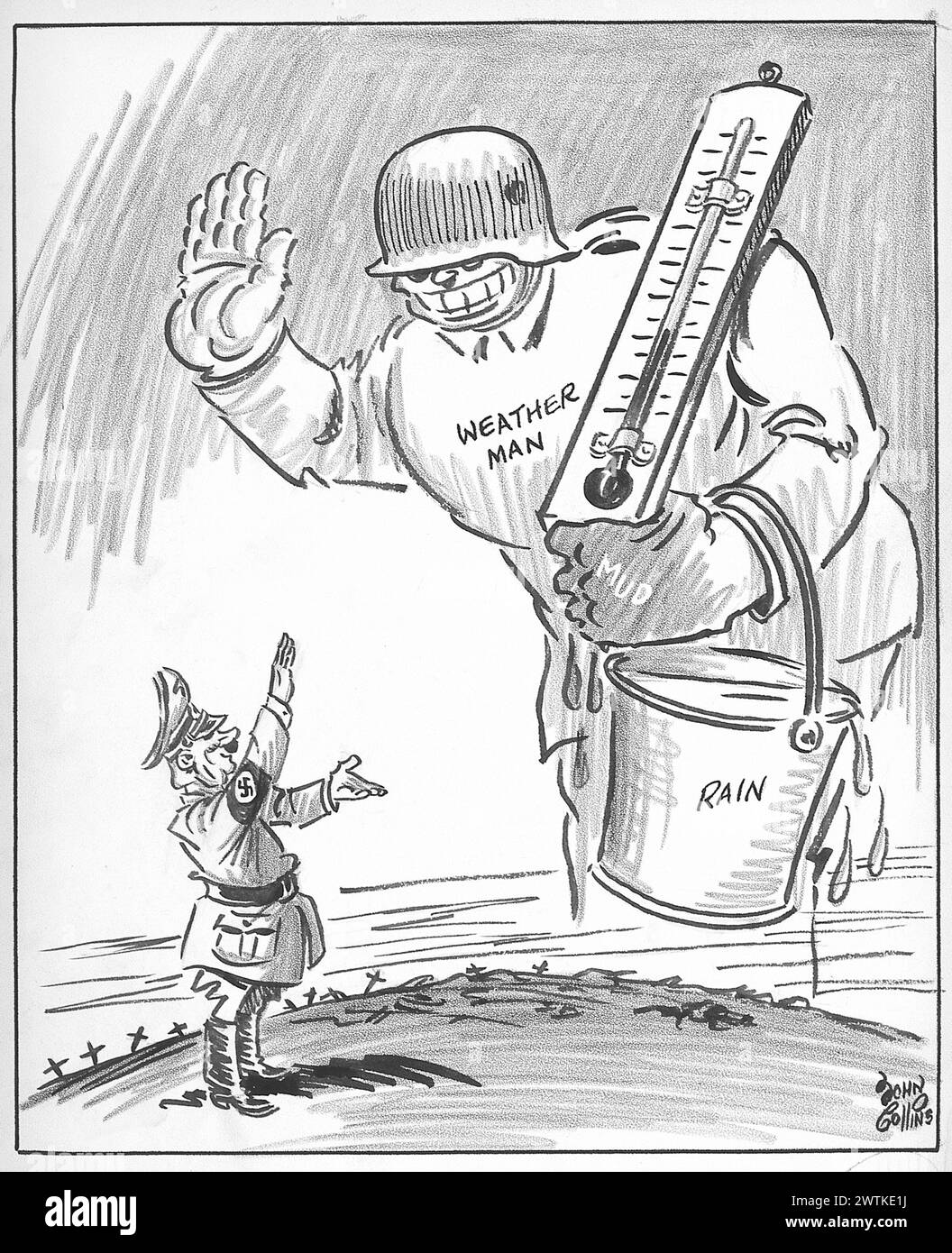 Cartoon - Hitler's Last Ally. John Collins (1917-2007 Stock Photo - Alamy