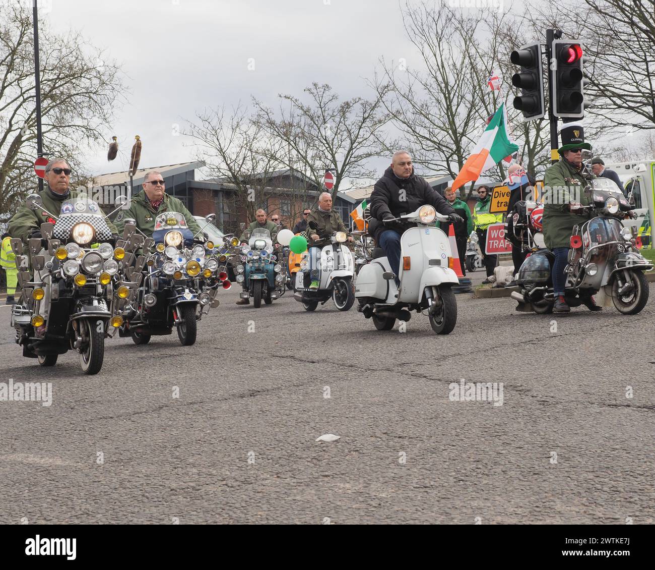 Birmingham, UK. 17th March, 2024. St Patrick's Day Parade 2024 makes a ...