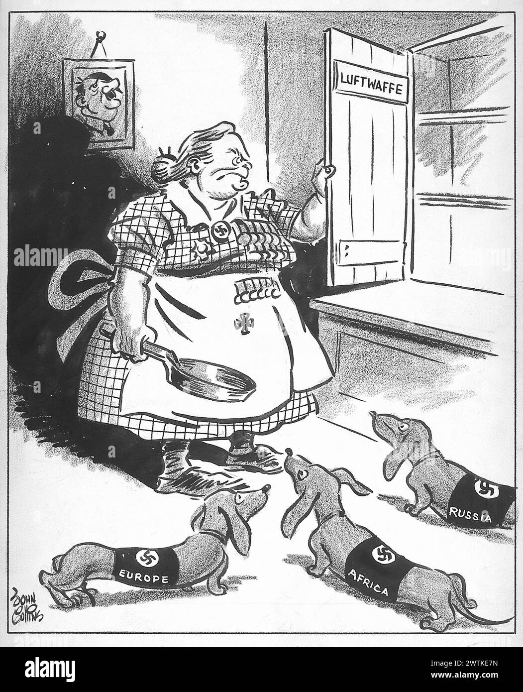 Cartoon - Old Mother Goering's Cupboard. John Collins (1917-2007 Stock ...
