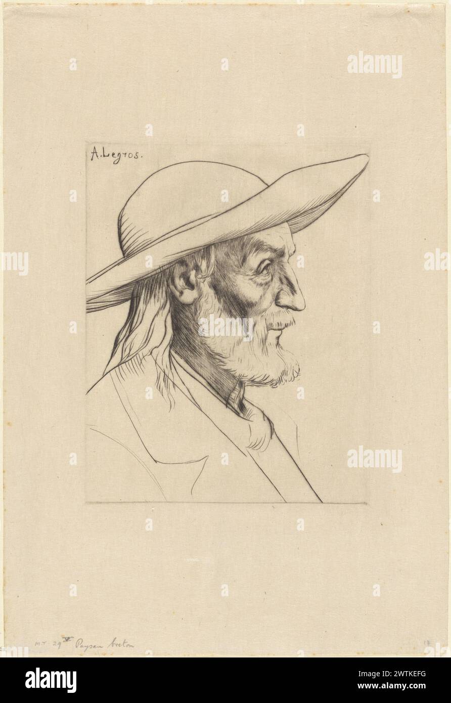 Breton peasant (Paysan Breton) prints, drypoints, works on paper Stock ...