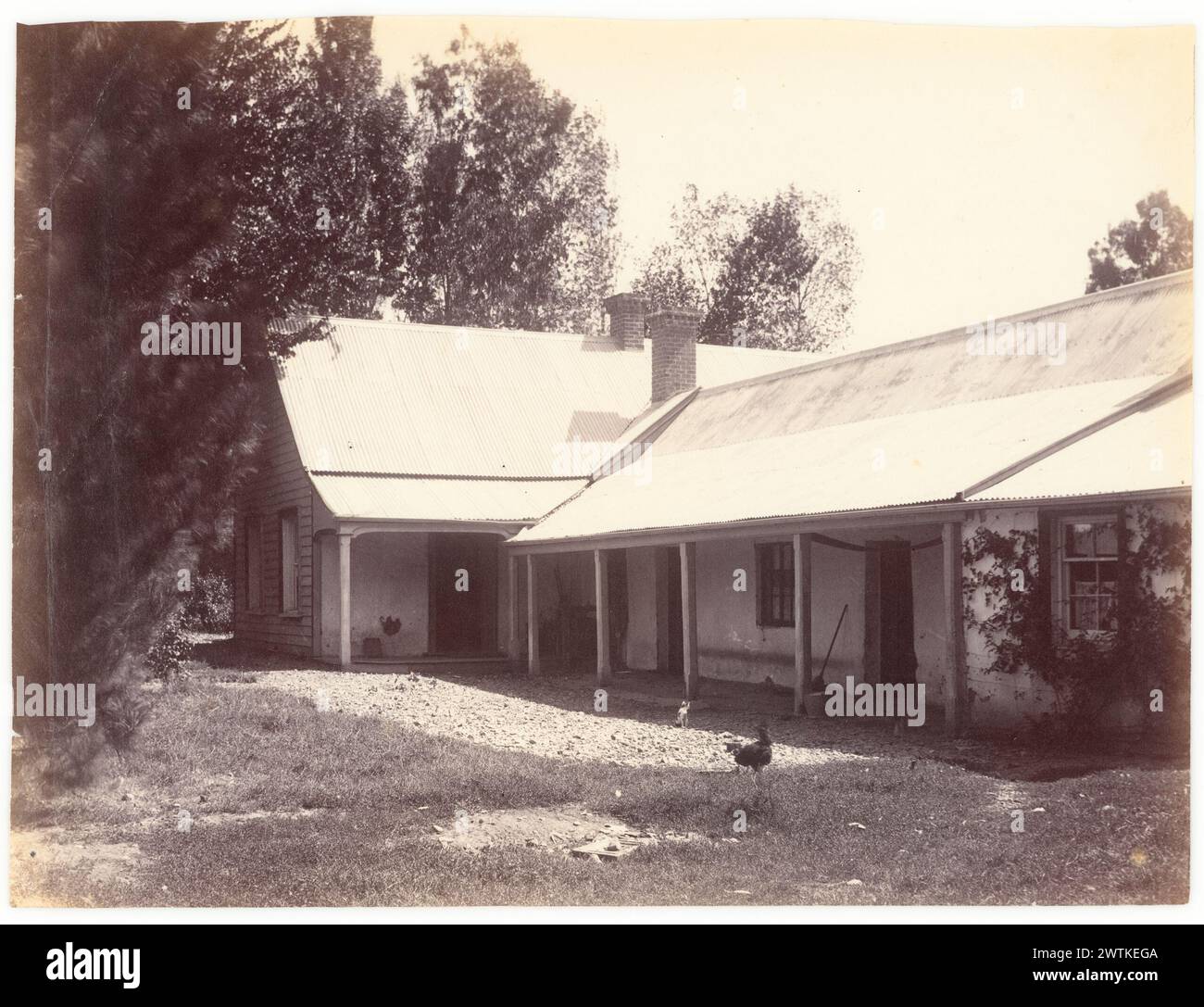 Black white village scene Cut Out Stock Images & Pictures - Alamy